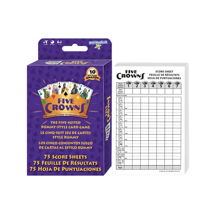 Five Crowns Card Game Score Sheets – Wicked Good Books | Silly Bunny